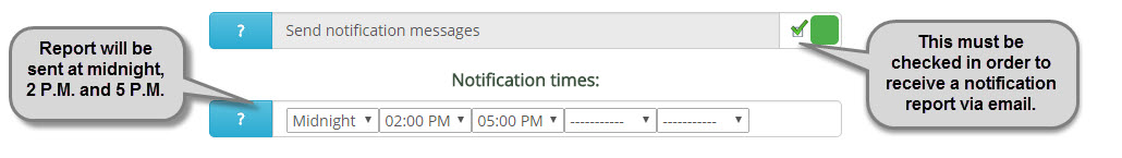 Notification/Quarantine Reports